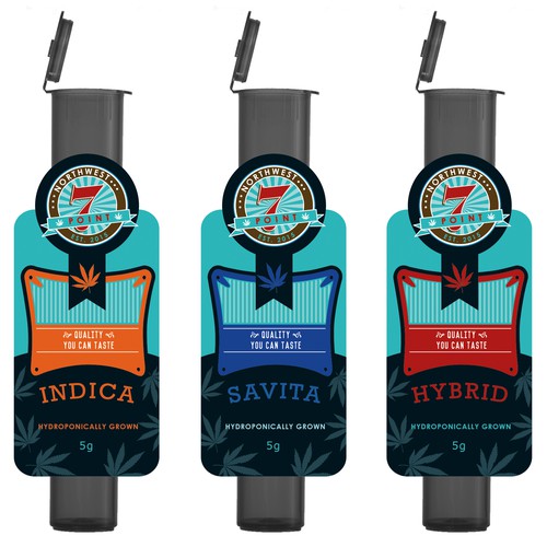 Create a captivating Joint label for an emerging marijuana company ...