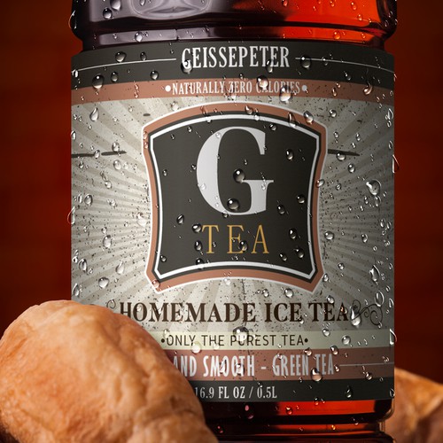 design luxury vintage ice tea bottle tag | Product label contest