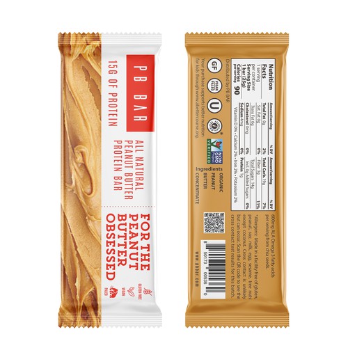 Design the packaging for an all-natural, peanut butter protein bar ...