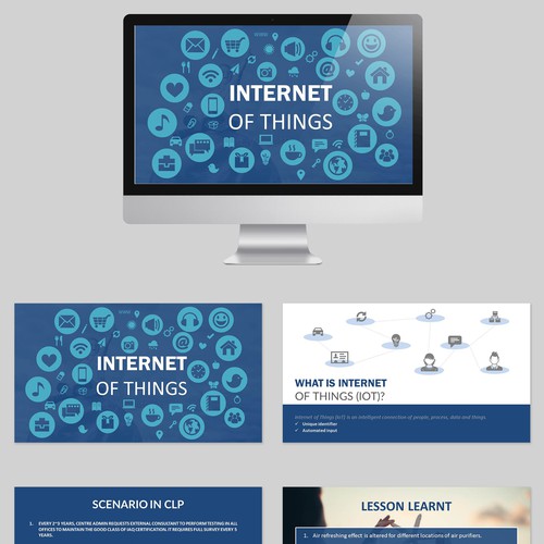 Creating an attractive powerpoint template for illustrating "Internet ...
