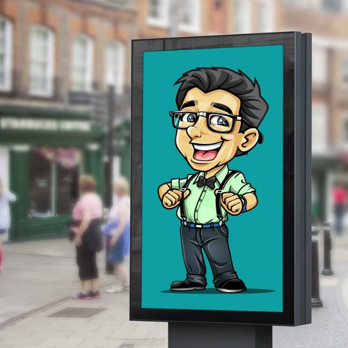 Geek cartoon caricature | Character or mascot contest