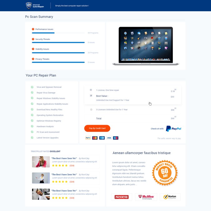 Quick, simple nice product order page. | Webdesign Wettbewerb
