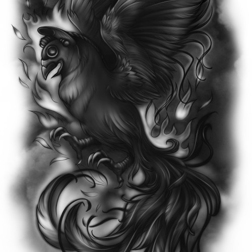 Designs | Tattoo Design Phoenix Bird from Persian Mythology | Tattoo ...
