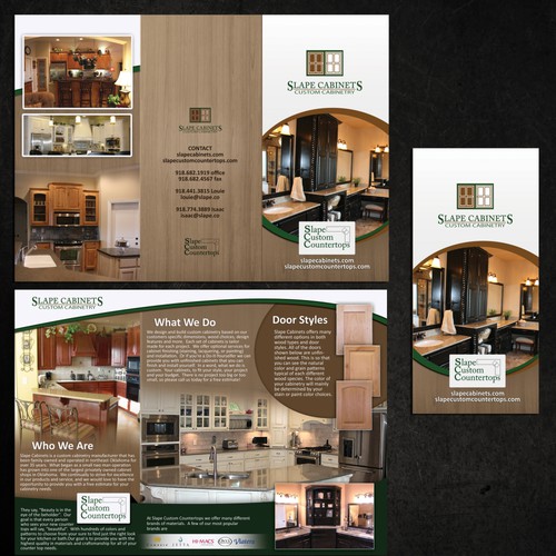 Design custom brochure for Custom Cabinet and Countertop, family-owned ...