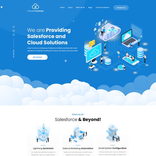 Designs | Cloud Connex site design | Web page design contest