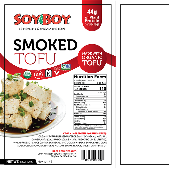 SoyBoy Tofu Label Refresh | Product label contest