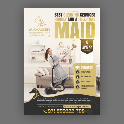 Designs | Flyer for Mayader Cleaning Services | Postcard, flyer or ...