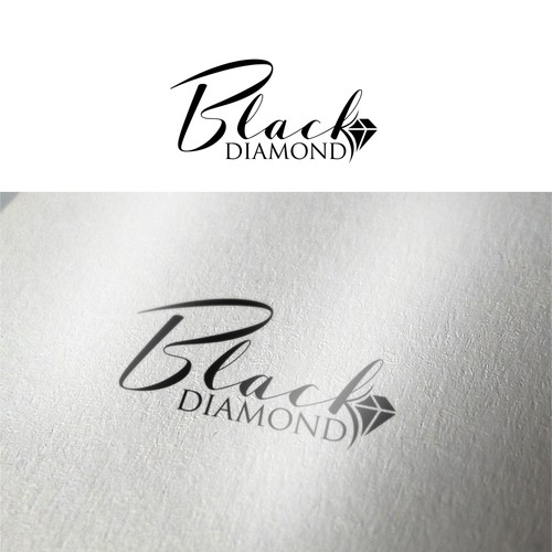 Creat an elegant Black Diamond and incorporating the name black diamond ...