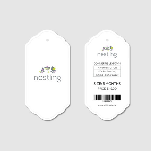 Retail Hang Tags for Baby Clothing | Product label contest