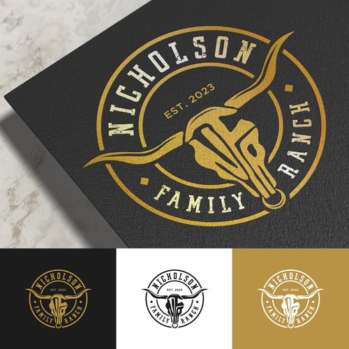 Designs | Rustic Bullhead outline for a ranch logo with NFR in the ...