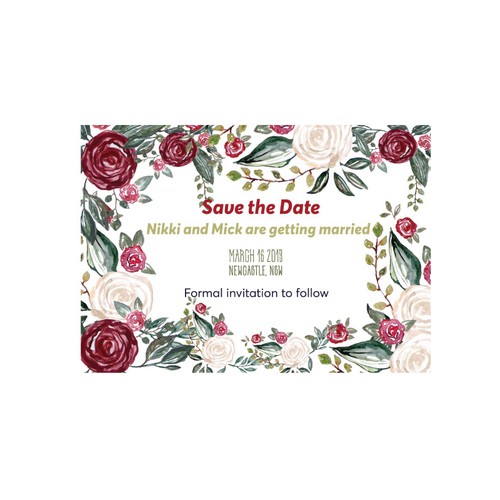 Australian Native Flower Inspired Wedding Invitation | Card or ...