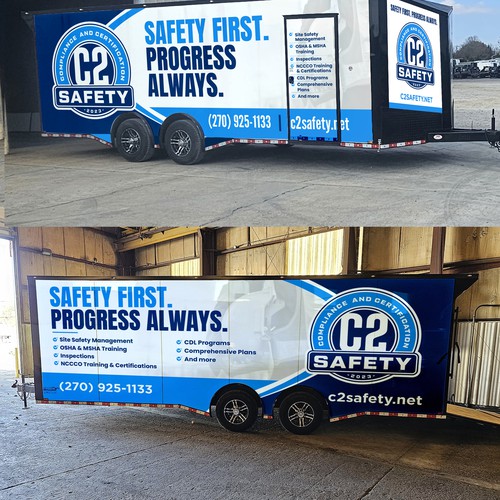 Designs | FULL Trailer Wrap - Construction Safety Company | Car, truck ...