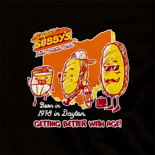 Create a Poppin' Shirt Design for Super Subby's | T-shirt contest
