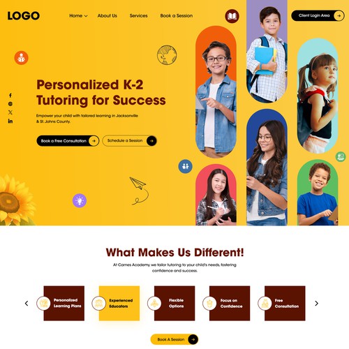 Designs | Professional Website Design for Personalized K-2 Tutoring ...
