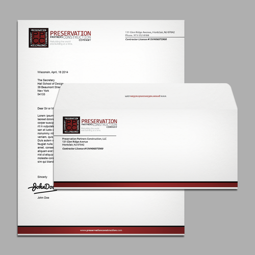 Stationary for Construction Company | Stationery contest