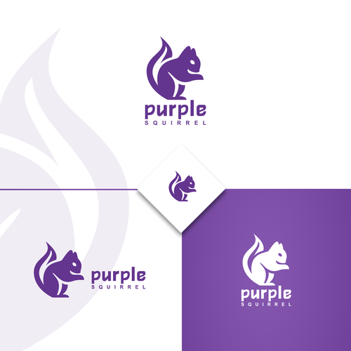 Animal logo of a purple squirrel | Logo design contest