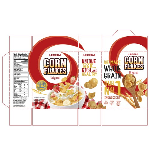 Designs | Premium cereal breakfast packaging (Corn Flakes) | Product ...