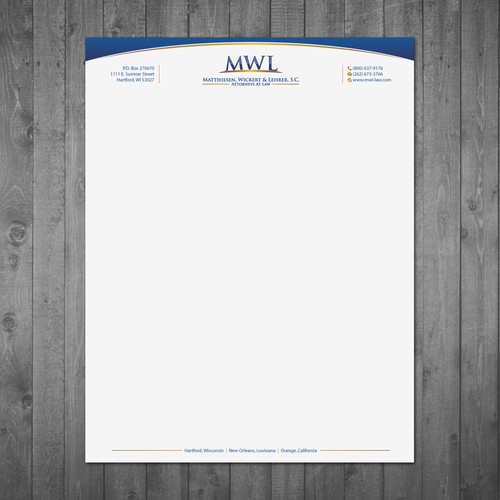 Design a professional letterhead for our growing law firm! | Stationery ...