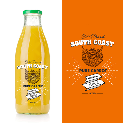 New cold pressed juice label | Product label contest