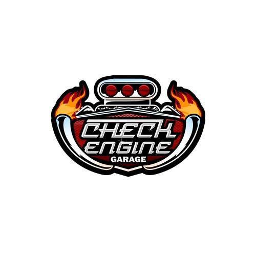 Check Engine Garage logo design for sport racing cars | Logo design contest