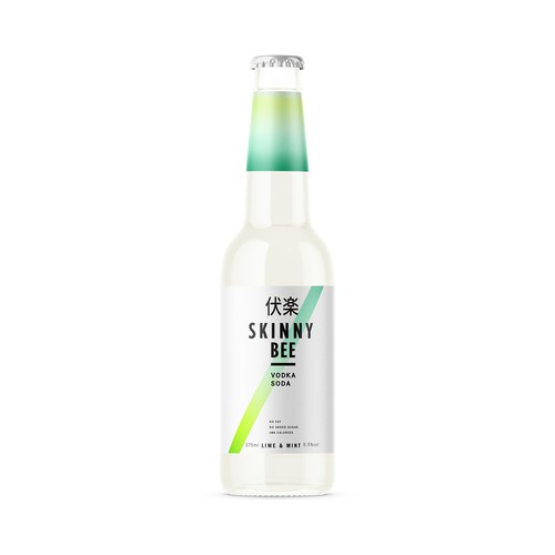 Designs | Skinny Bee vodka soda - updated packaging | Product packaging ...