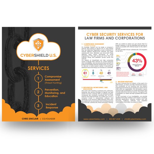 Brochure Design for Cyber-Security Company | Postcard, flyer or print ...