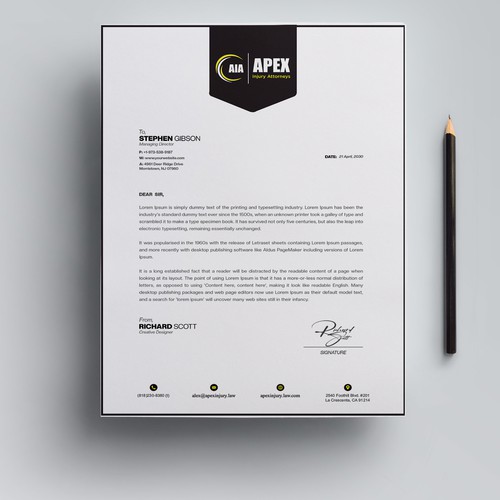 Designs | Letterhead | Stationery contest
