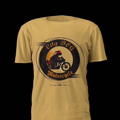 Boxer Dog riding a Vintage Motorcycle | T-shirt contest