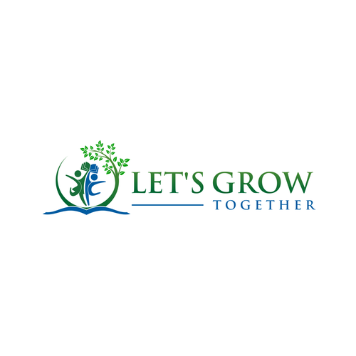 Create a fun logo for an education business "Let's Grow Together ...