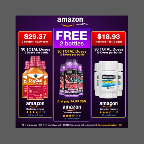 RoboCough price comparison ad | Postcard, flyer or print contest