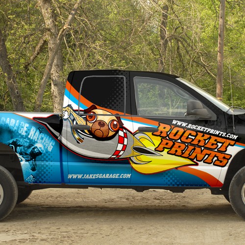 VEHICLE WRAP ROCKET PRINTS 2005 DODGE RAM 2500 4X4 4 DOOR SHORT BED ...