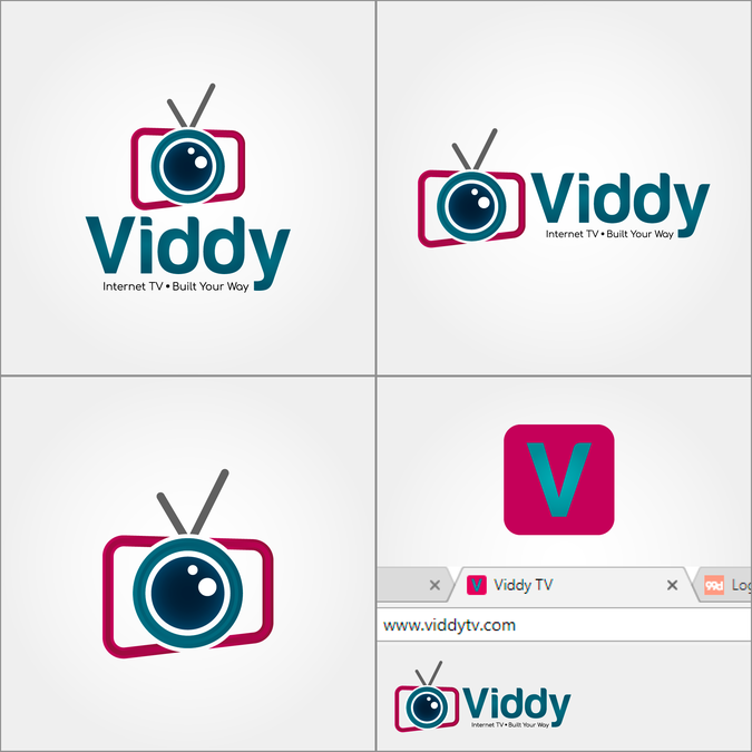 Logo for Viddy, a website for building your own internet TV network ...