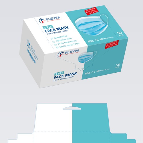 Designs | Box packaging for Covid 3 Ply masks | Product packaging contest