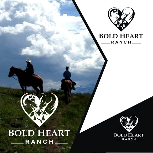 Bold Heart Ranch - Bring Kickass and loving into this logo | Logo ...