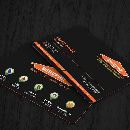 Servpro Disaster Recovery Team Nichols | Business card contest