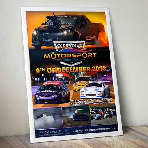 Festival poster for Motorsport with logo | Poster contest