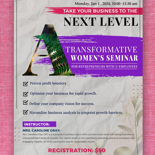 Designs | Transformative Women Business Seminar | Poster contest