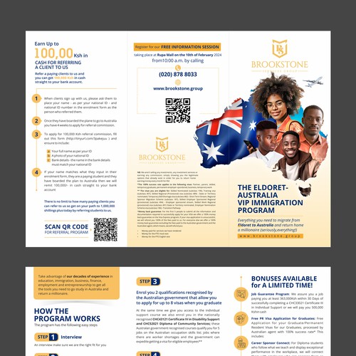Designs | Design Trifold Pamphlet for Premium Education/Immigration ...