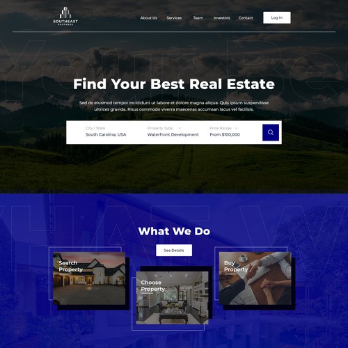 Designs | Real Estate Development Website | WordPress theme design contest