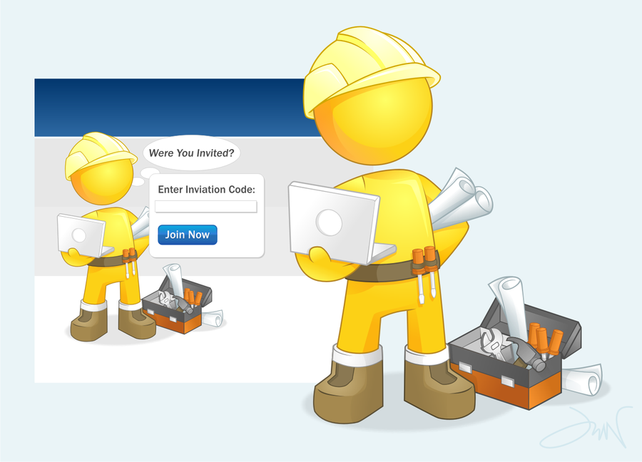 Contractor Cartoon Image for WebPage | Button or icon contest