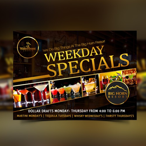 Designs | Waterfront Lounge Promo | Postcard, flyer or print contest