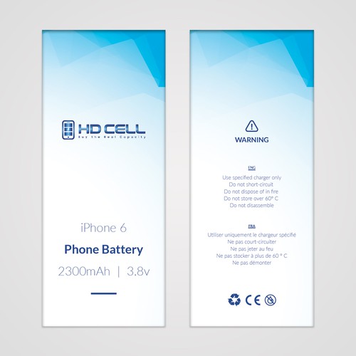 MOBILE PHONE BATTERY LABEL STICKER | Product packaging contest