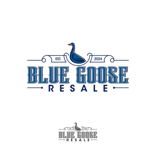 Designs | Create a Vintage-Modern Logo for Blue Goose Resale | Logo ...
