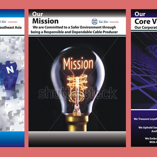 Posters Design for Corporate Vision, Mission, Core Values | Signage contest