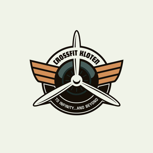 Designs | Airplane style logo for a CrossFit Gym | Logo design contest