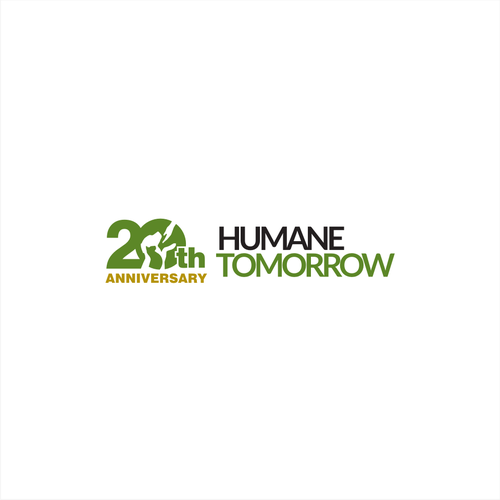Humane Tomorrow - 20th Anniversary Logo | Logo design contest