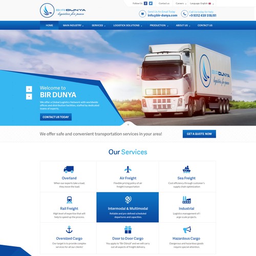 Designs | Website Design for a Logistics Company | WordPress theme ...