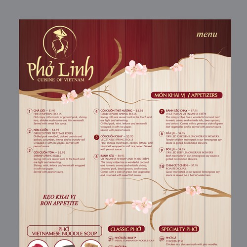 Designs | Authentic Vietnamese Restaurant Menu and Business Collaterals ...