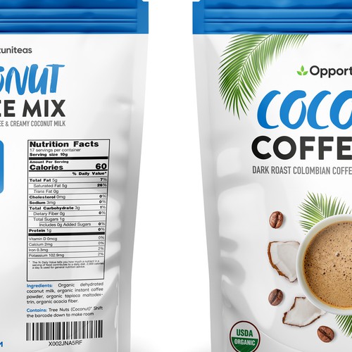 Designs | Design organic coconut coffee mix packaging | Product ...