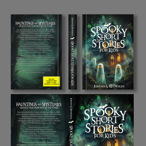 Designs | Spooky Short Stories for Kids Cover and Back | Book cover contest